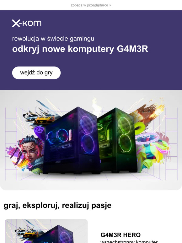 X-KOM: 🎉 Premiera! Poznaj nowe komputery G4M3R Hero i Hero Plus | Milled