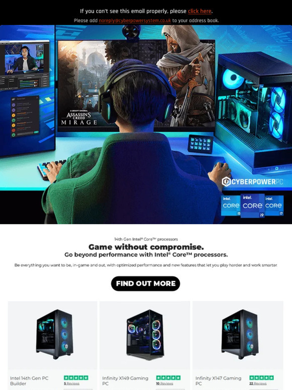 CyberPowerPC: Intel 14th Gen Processors Are Here! Choose Your Next ...