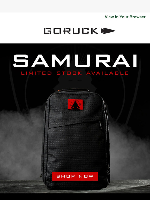 GORUCK: LIMITED EDITION: GR1 x Carryology - GRXC2 Samurai is Back | Milled