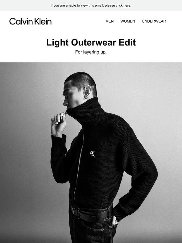 Calvin Klein: Light Outerwear Edit | Milled