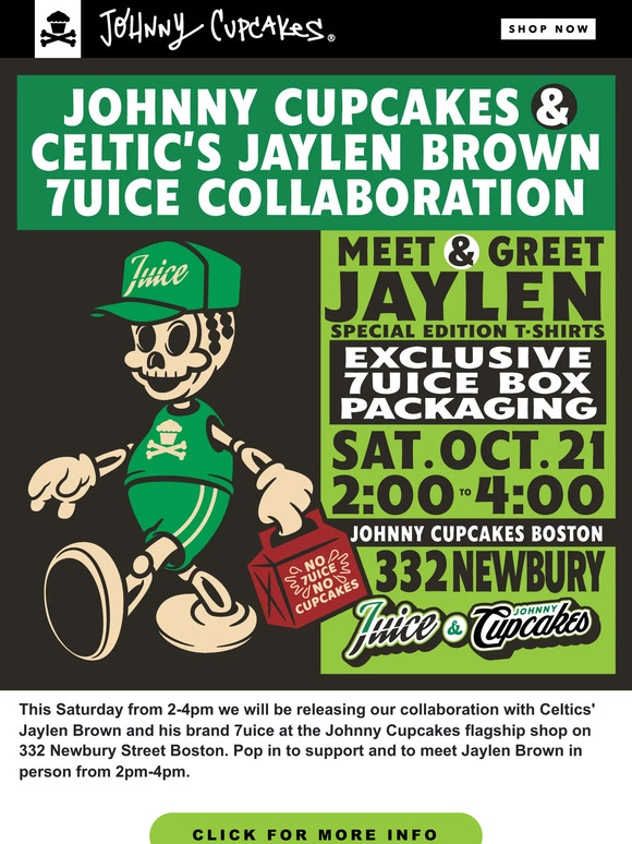Johnny Cupcakes: Meet Celtics' Jaylen Brown and snag 4 JC x 7uice ...