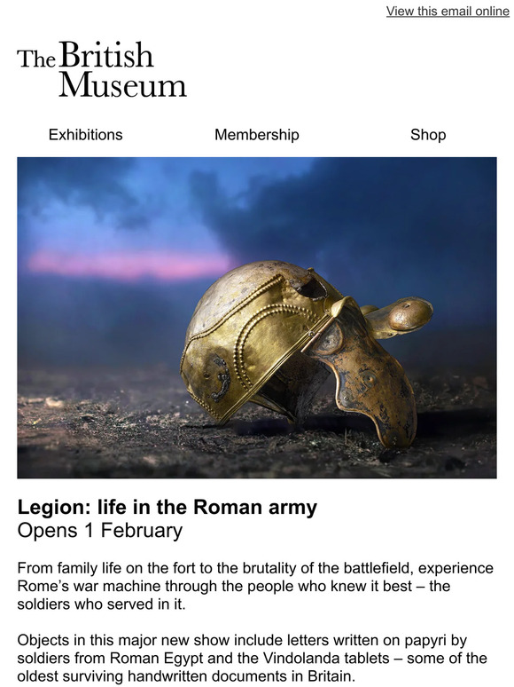 British Museum: Just announced 📣 Legion: life in the Roman army | Milled