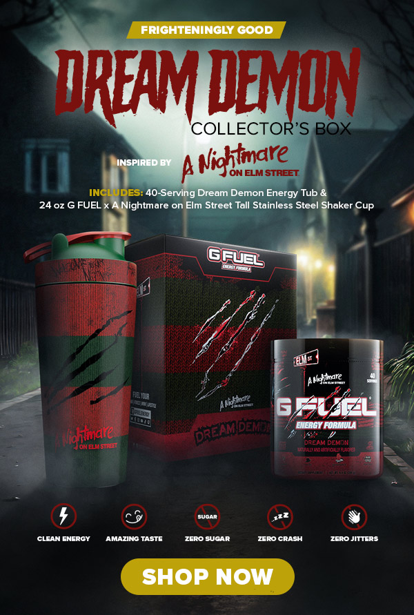 G FUEL: 🔪 "A Nightmare on Elm Street" Dream Demon Collector's Box ...