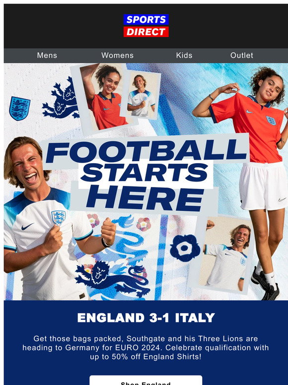 Sports Direct: England have qualified for EURO 2024 🙌 | Milled