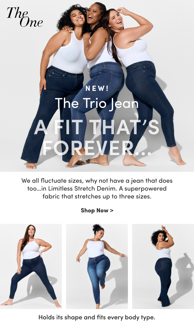 Torrid: NEW Trio Jeans: Stretches up to three sizes! | Milled
