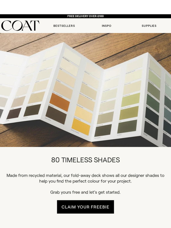 COAT: Grab A Free Colour Chart, 🙌 | Milled