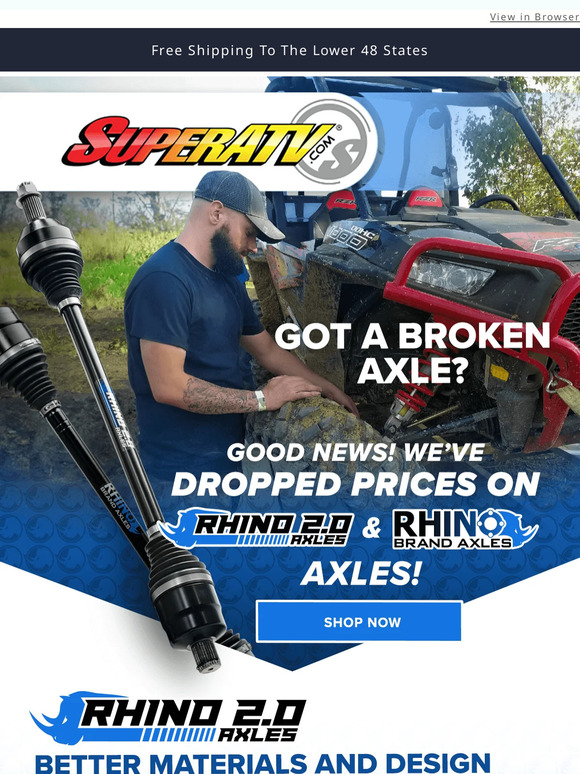 Super ATV: Unbeatable Savings on Rhino 2.0 & Rhino Brand Axles 💪 | Milled