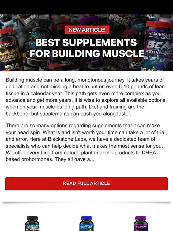 Blackstone Labs: Best Supplements For Building Muscle 💪 | Milled