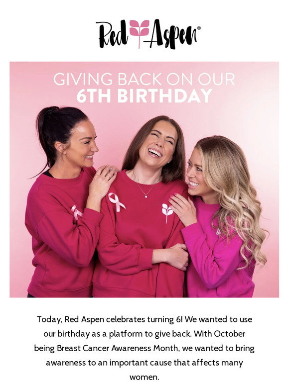 Red Aspen: Giving Back on our 6th Birthday 💗 | Milled