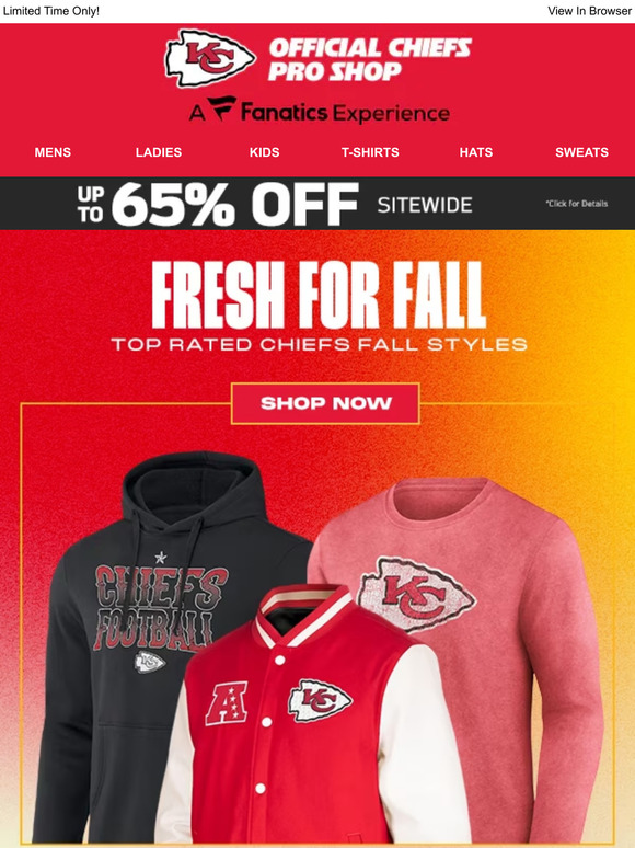 Kansas City Chiefs: Fall New Arrivals + Up to 65% OFF | Milled