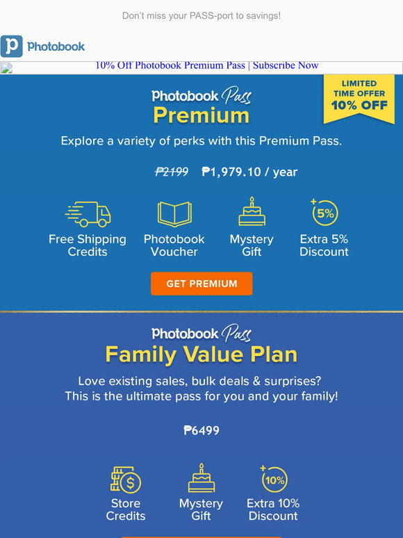 Photobook (MY): Oct Special: 10% OFF Premium Pass 🤑 | Milled