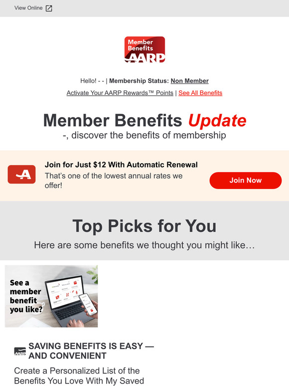 AARP: Your Member Benefits Update | Milled