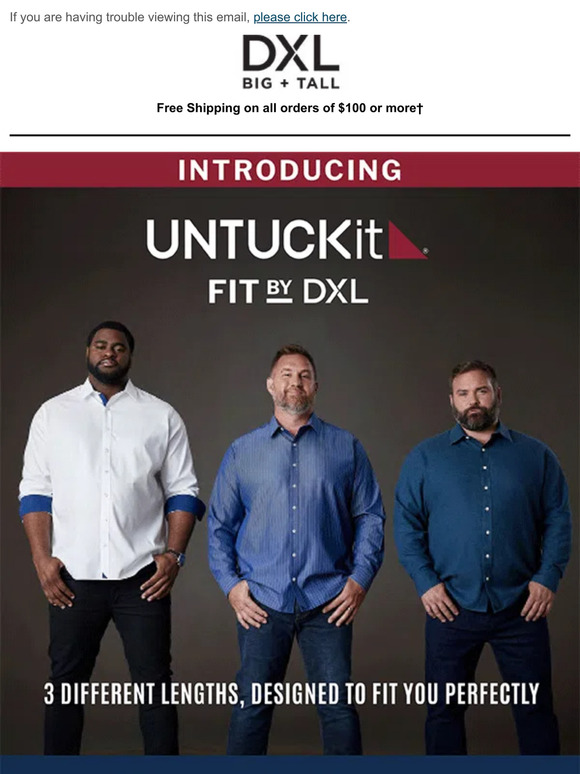 DXL: WEEKLY BRAND EDITION: INTRODUCING UNTUCKit, Fit By DXL! | Milled