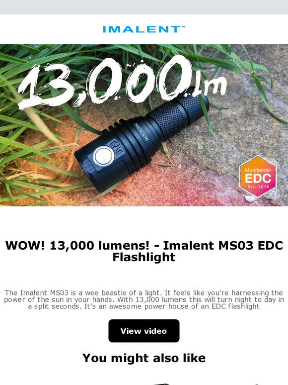 IMALENT: WOW! 13,000 lumens! - Imalent MS03 EDC Flashlight | Milled