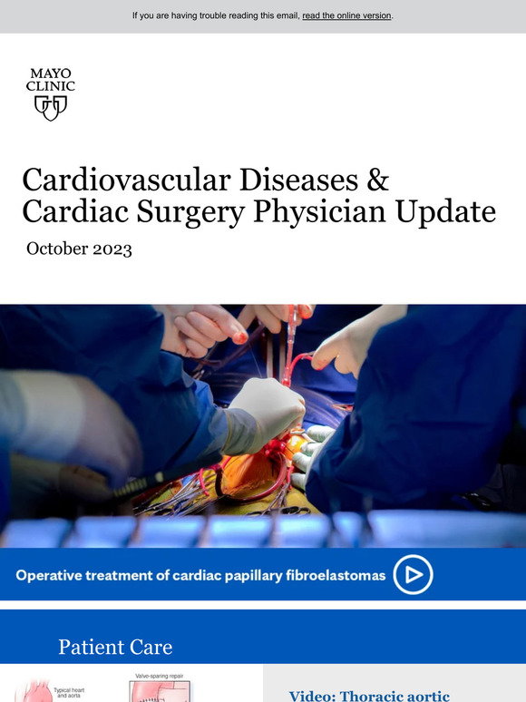 Mayo Clinic: Mayo Clinic Cardiovascular Physician Update - October 2023 ...