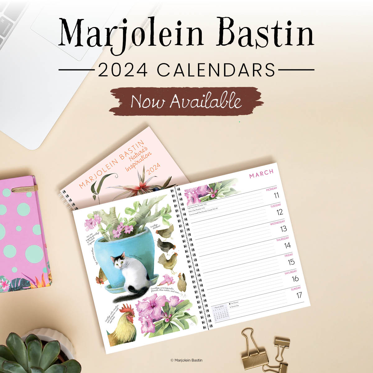 Wild Wings: Discover the Beauty of 2024 with Marjolein Bastin Calendars ...