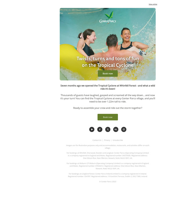 Center Parcs: Ready to tackle the Tropical Cyclone? | Milled