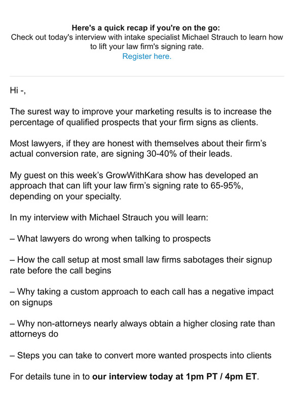 James Publishing: Webinar today: Fix your intake with Michael Strauch ...