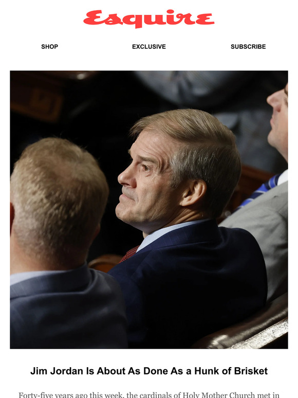 Esquire: Jim Jordan Is As Done as A Hunk of Brisket | Milled