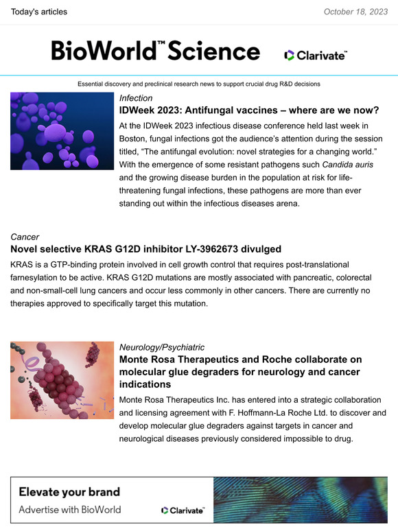 BioWorld: IDWeek 2023: Antifungal vaccines – where are we now? | Milled