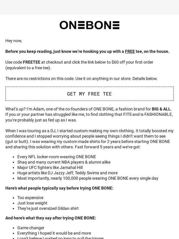 OneBone: [$60 off enclosed] Try out One Bone, on us. | Milled