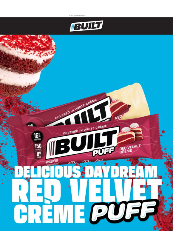 Built Bar: 😍 Red Velvet Creme Puff available now! | Milled
