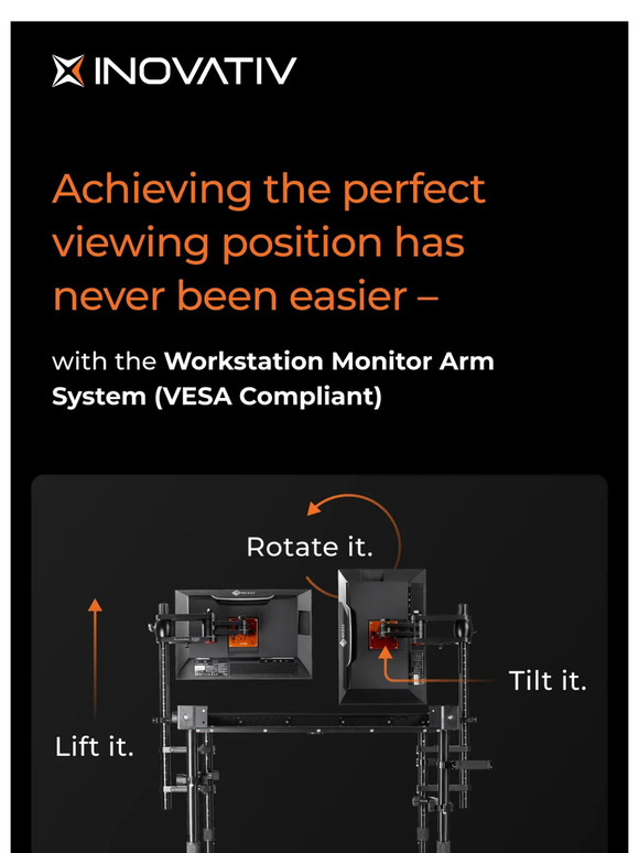 Inovativ: Meet the New and Improved Workstation Monitor Arm System 💪 ...