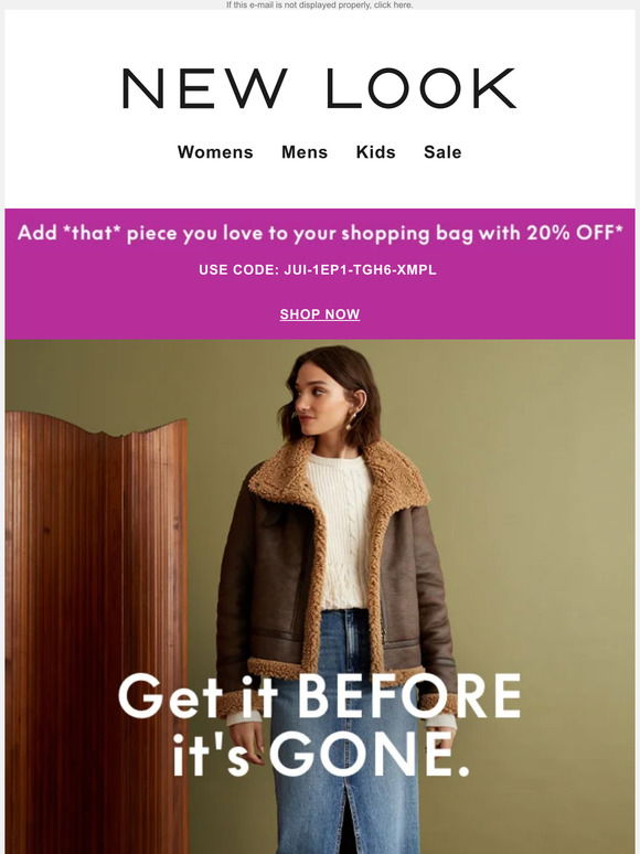 New Look Email Newsletters: Shop Sales, Discounts, and Coupon Codes