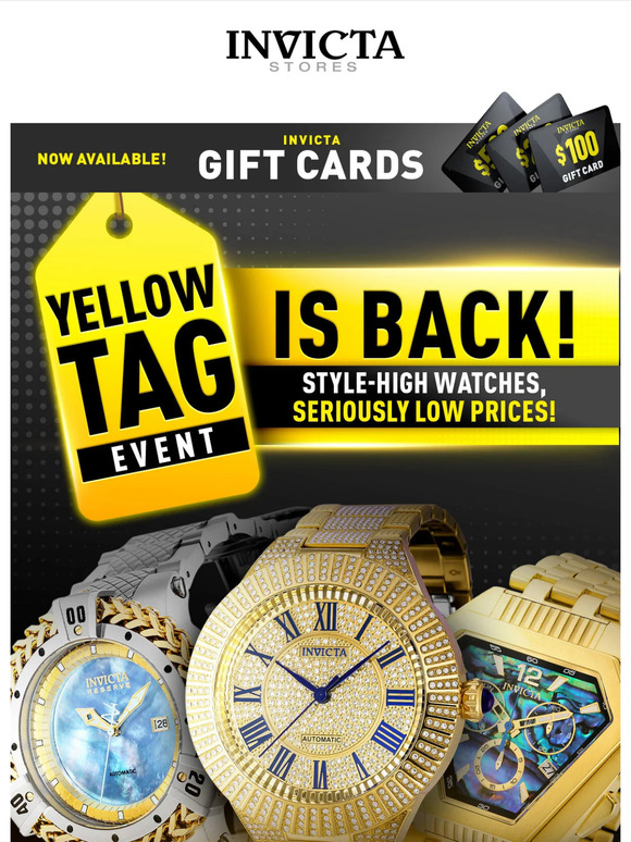 Invicta: YELLOW TAG Styles ON SALE⚠️Limited Time!🤑 | Milled