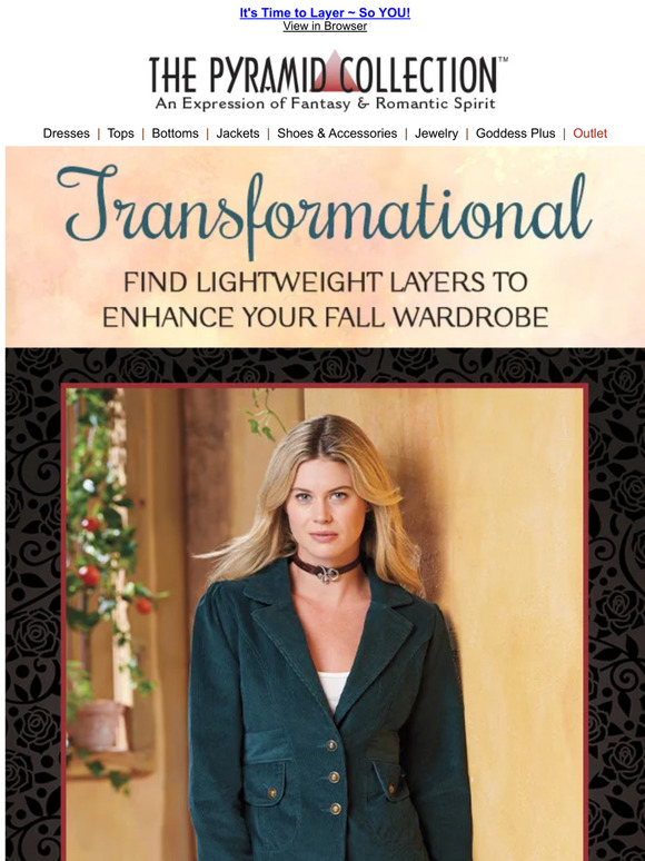 Pyramid Collection: Intriguing & Exciting ~ Light Layers & Jackets That ...