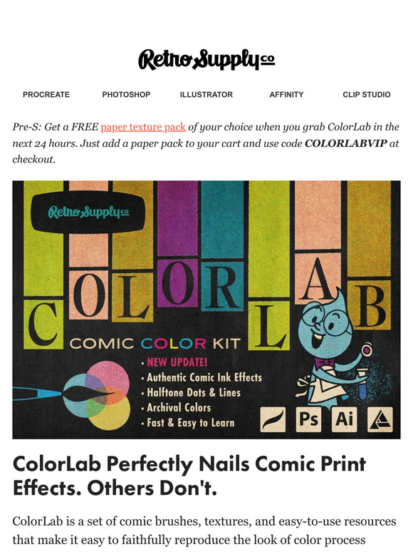 RetroSupply: Get authentic comic print effects with ColorLab | Milled