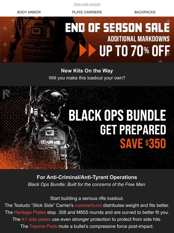 ar500armor: 💥 [Save $350] The Black Ops Armor Bundle | Milled