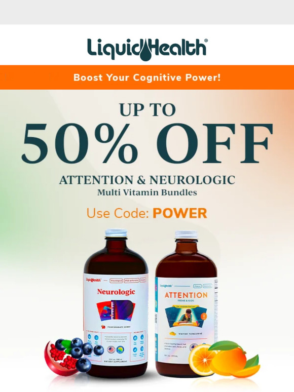 Liquid Health: ⚡️ 50% Off Bundles for Brain Power! | Milled