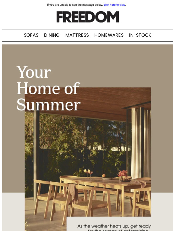 Freedom Australia: Summer Stunners: explore our new outdoor arrivals ...