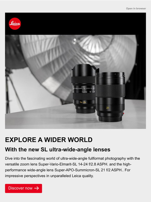 Leica: Two new ultra-wide-angle lenses for the SL-System | Milled