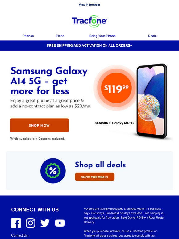Tracfone Wireless, Inc.: Get the new Galaxy A14 5G for only $120 | Milled