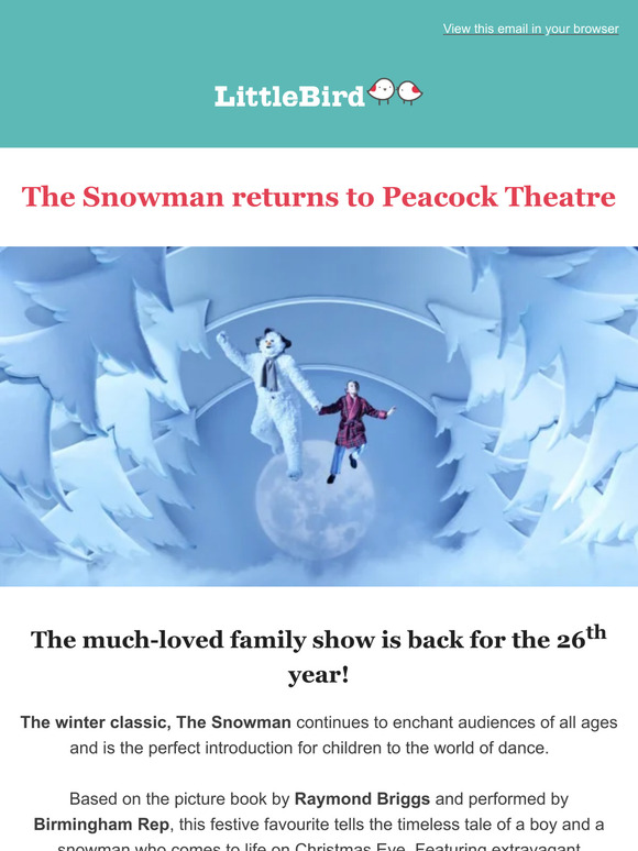 Little Bird: The Snowman - the Iconic Family Show is Back for its 26th ...