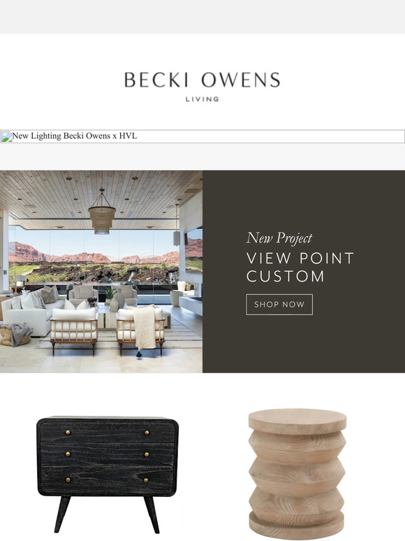 Becki Owens Living: FIRST LOOK New Becki Owens x HVL Lighting | Milled