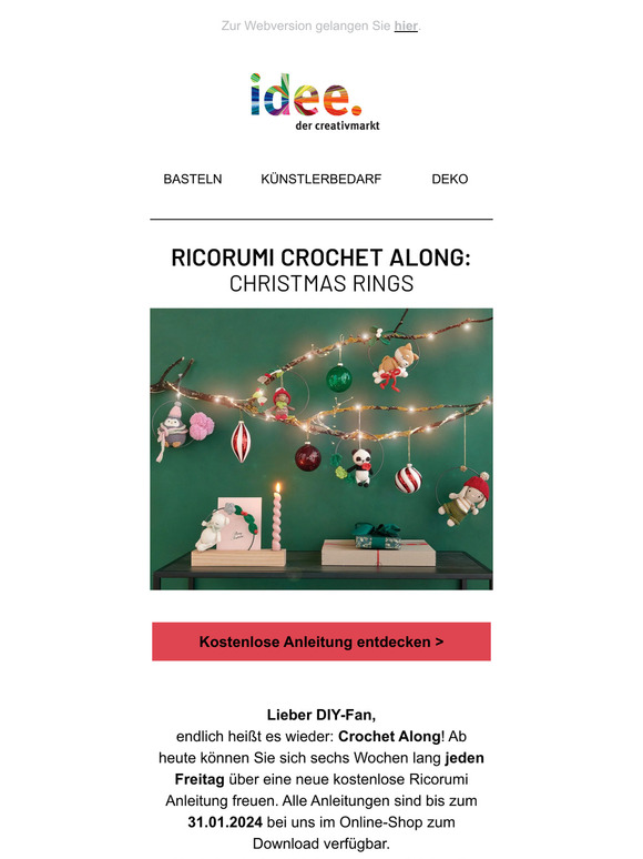 idee. der Creativmarkt: Startschuss 🎄 Ricorumi Crochet Along | Milled