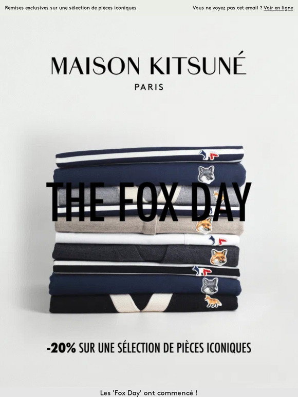 Maison Kitsuné US: The Fox Day | -20% sur une sélection 🦊 | Milled