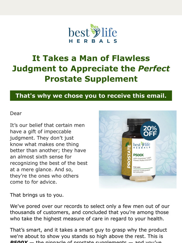 Best Life Herbals: The King Of Prostate Supplements is Here! | Milled