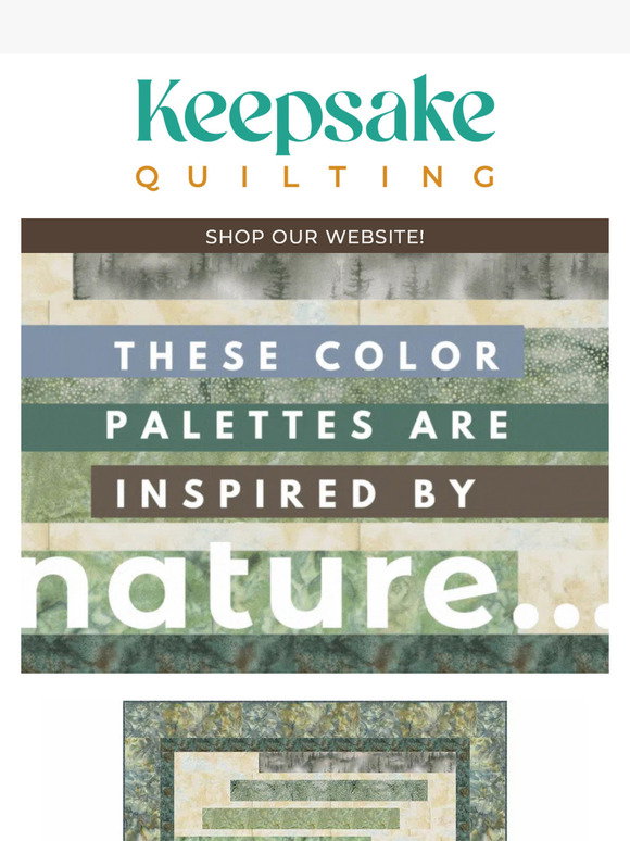 Keepsake Quilting: 🍃🎨 Color Palette by Nature | Milled
