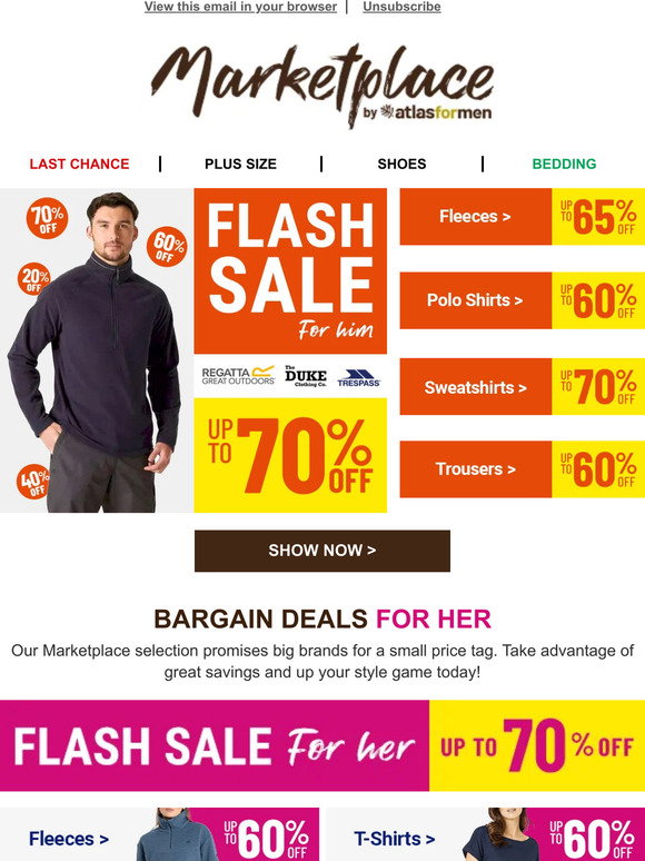 Atlas For Men: Huge discounts up to 70% off | Milled