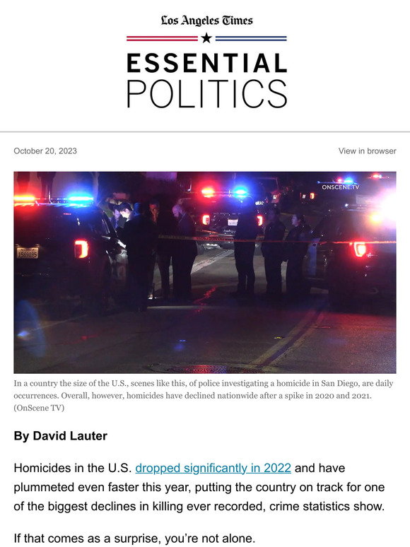 Los Angeles Times: Crime: Reality vs. perception | Milled