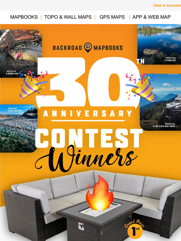 Backroad Mapbooks: Our 30th Anniversary Contest Winners Are Here! | Milled