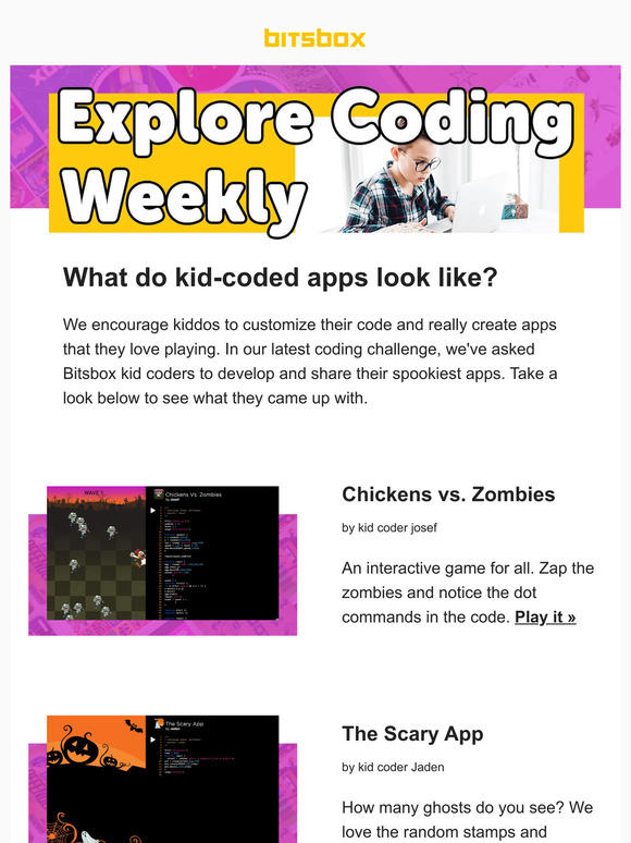 Bitsbox: Explore Coding Weekly: Spooky Kid-Coded Apps | Milled