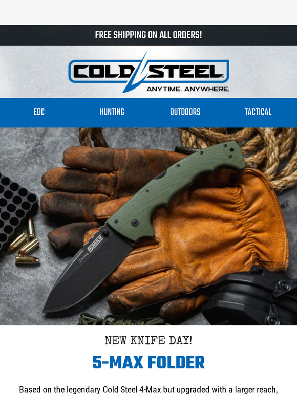 Cold Steel: New 5-Max Folder | Tactical Use Or Daily Carry, Your Call ...