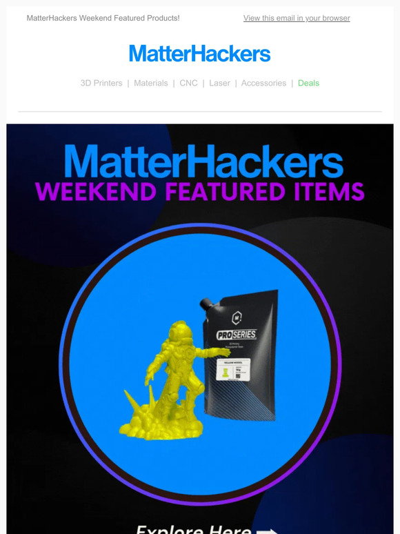 MatterHackers: Your Weekly Roundup: Can't-Miss 3D Printing Gear! | Milled
