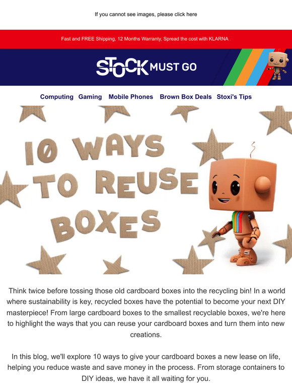 Stock Must Go: 📦10 Ways To Reuse A Cardboard Box! | Milled