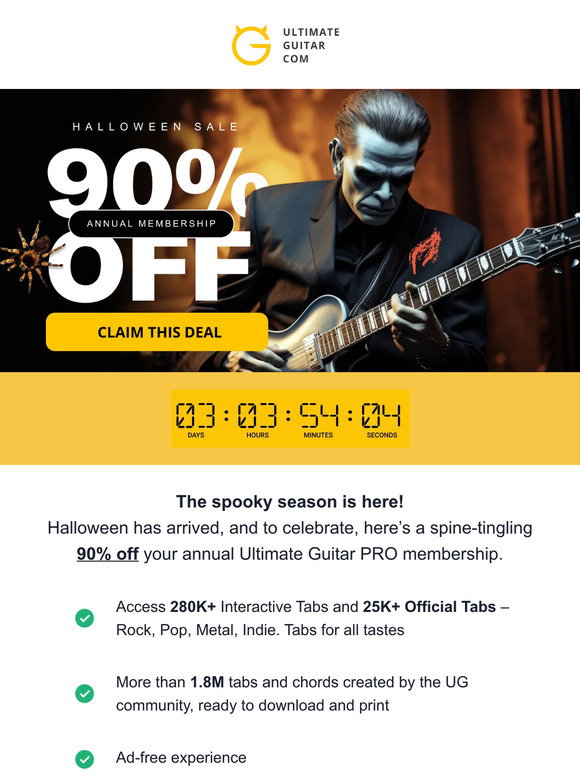 Ultimate Guitar: 👻 90% off UG PRO! | Milled